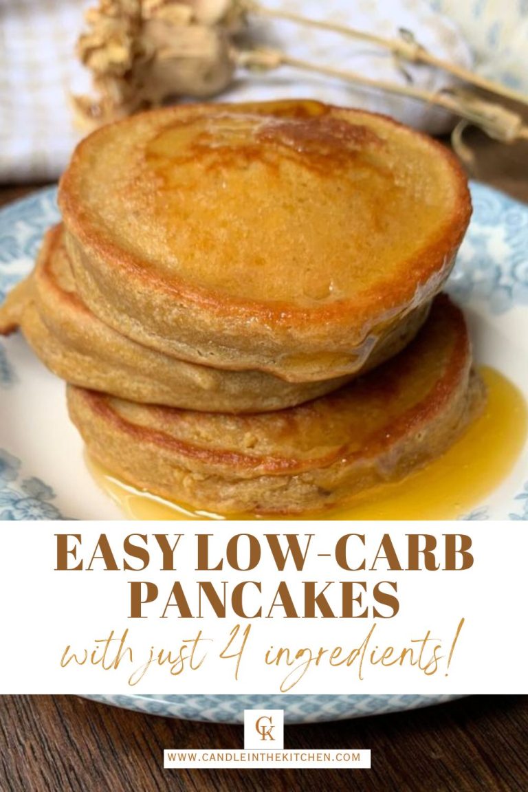 Easy 4-Ingredient Low Carb Pancake Recipe - Candle in the Kitchen